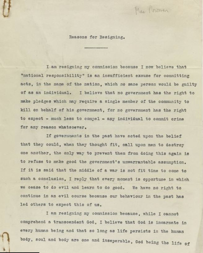 Mark VII – officer and “conchie” – Footsteps of the fallen